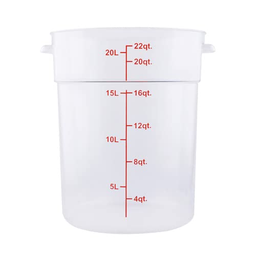 CenPro 29A-061 22 Qt. Translucent Round Polypropylene Food Storage Container