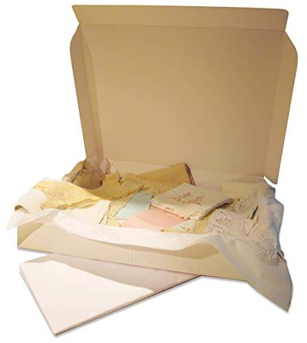 S.A. RICHARDS 1400 Prop-IT Museum Quality, Acid-Free Storage Chests for Textiles, Large (6 in x 30 in x 18 in), White