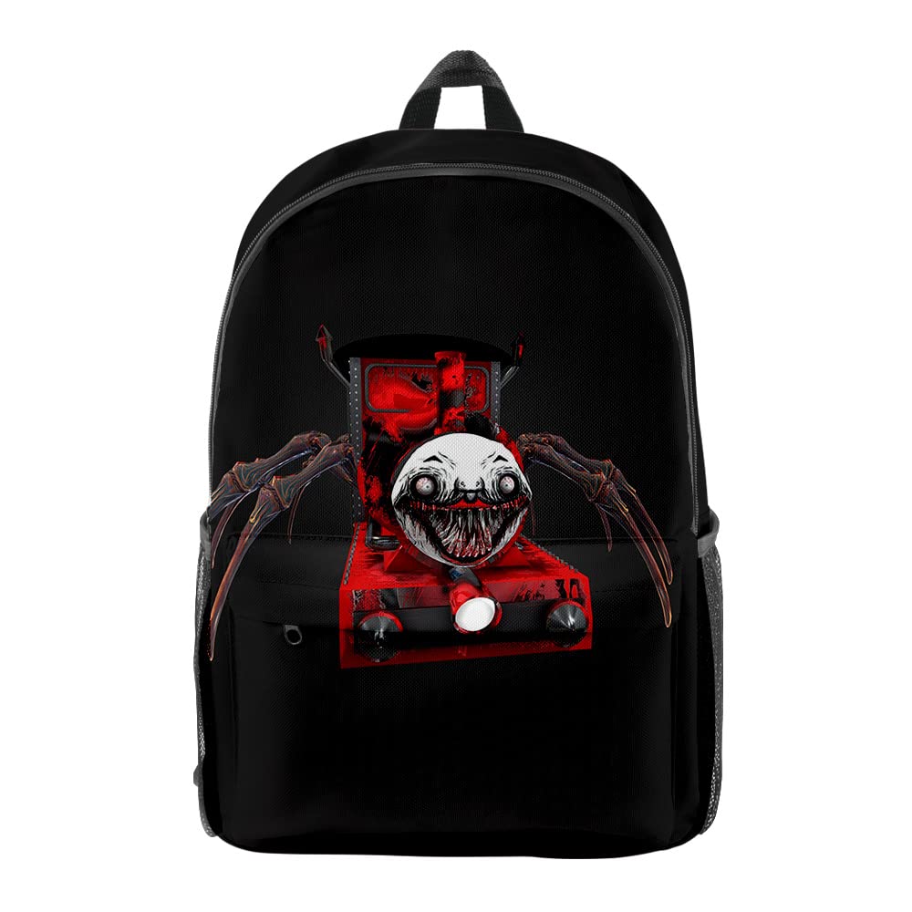 BQXZAKG Choo-Choo Charles Backpack Oxford Cloth Travel Bag Backpack Adjustable Shoulder Strap Bags Multi Zipper Pack