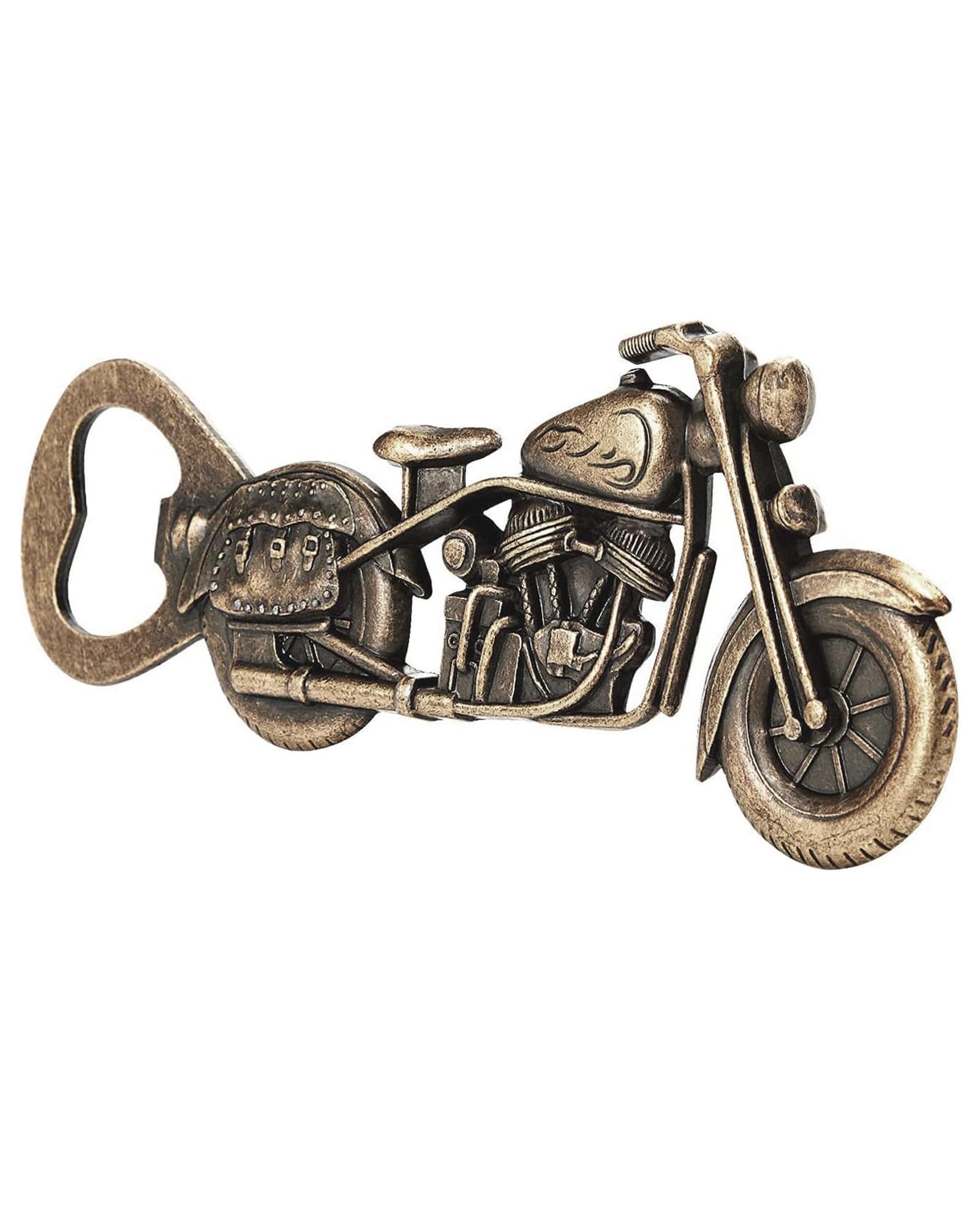 BOYIDEW Vintage Motorcycle Bottle Opener Bronze Metal Beer Gifts for Men Beer Bottle Opener for Dad Husband Grandpa Fathers Day