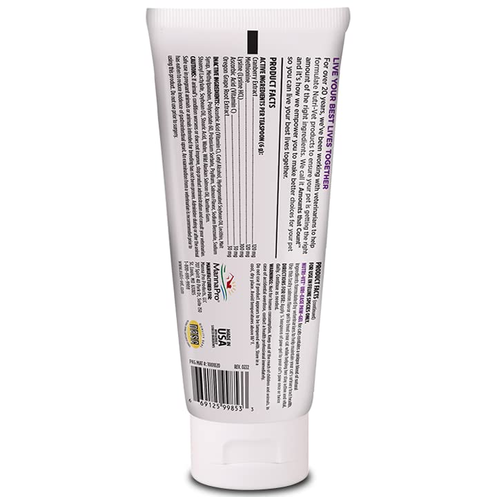 Nutri-Vet Uri-Ease Paw Gel for Cats |Helps Maintain Urinary Tract Health| Salmon Flavor | 3 ounces
