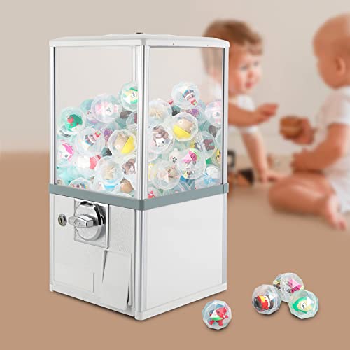 Big Capsule Vending Machine for 200 * 1.77in Diameter Capsule Toys, White Vending Machine for Birthdays, Christmas and Kiddie Parties