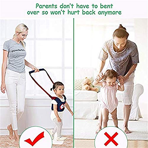 Baby Walker, Adjustable Baby Walking Harness Safety Harnesses, Pulling and Lifting Dual Use 7-24 Month Breathable Stand Up & Walking Learning Helper for Infant Child Activity Walker, Light Purple