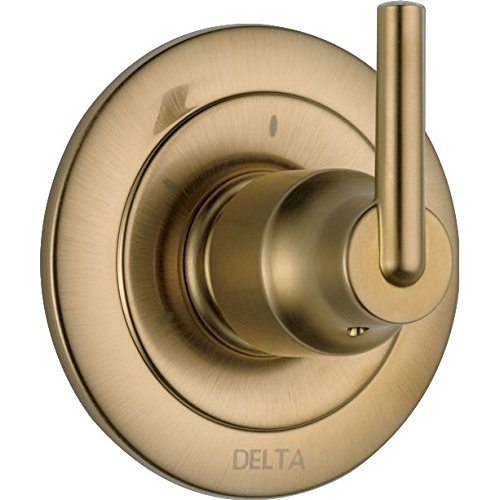 Delta Faucet Trinsic 3-Setting Shower Handle Diverter Trim Kit, Diverter Valve Trim Kit Gold, 3 Way Shower Diverter, Delta Diverter Trim, Champagne Bronze T11859-CZ (Valve Not Included), 5.00 x 4.50 x 5.00 inches