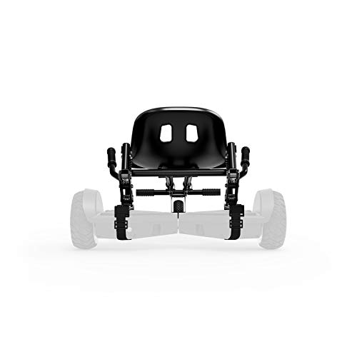Jetson JetKart 2.0 Universal Hoverboard Attachment, 6" Tire, Bucket Seat, Adjustable Footrest Accommodates Most Heights, Ages 12+, Black, JKAR20-BK