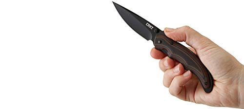 CRKT Endorser EDC Folding Pocket Knife: Assisted Opening Everyday Carry, Black Blade, Thumb Stud, Liner Lock, Two Tone G10 Handle, Pocket Clip 1105K