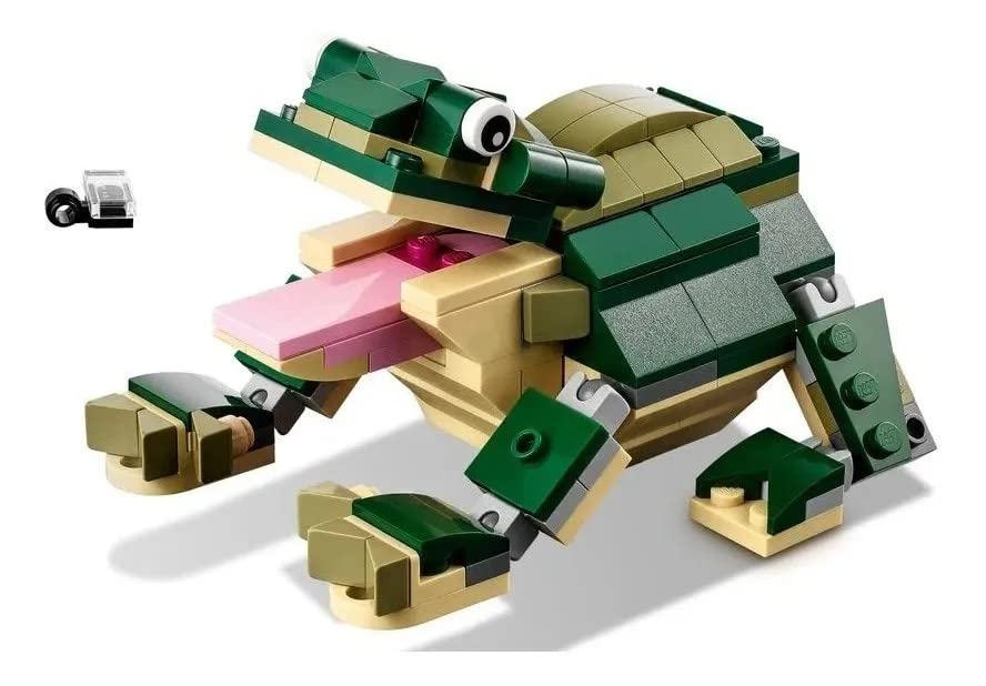LEGO Creator 3-in-1 Crocodile 31121 Building Toy Featuring Wild Animal Toys (454 Pieces)