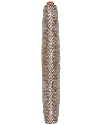 Calvin Klein Women's Key Item Saffiano Continental Zip Around Wallet with Wristlet Strap, Modern Taupe/Almond/Taupe Linear, One Size