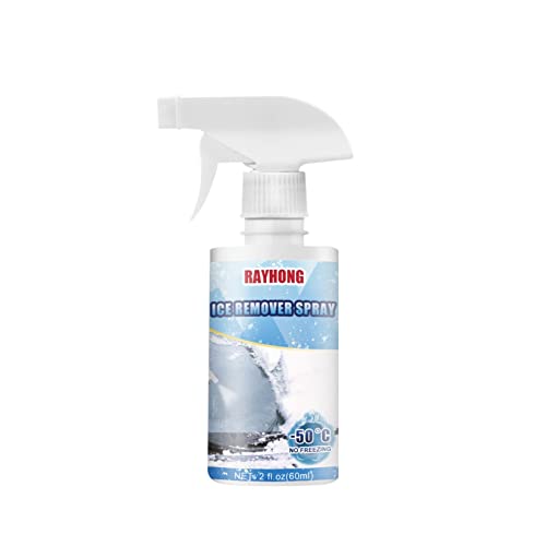Defrosting De-Icer Spray for Car Windshield Windows Wipers and Mirrors, Agent Ice Melting, Quickly and Easily Melts, Multifunctional Automotive Glass Snow Remover (Without rag)