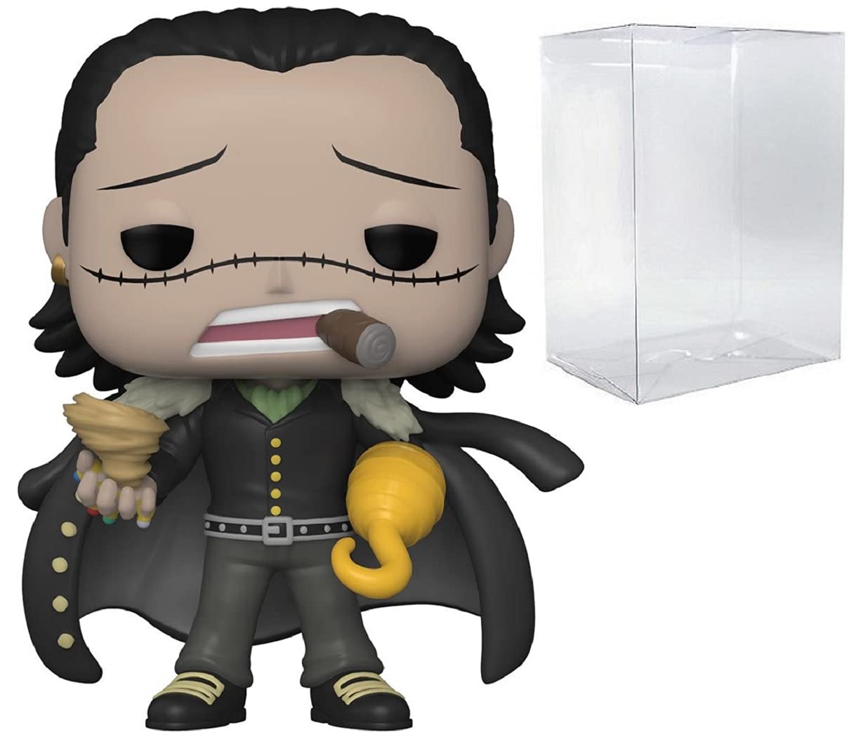 POP One Piece - Crocodile Funko Pop Vinyl Figure (Bundled with Compatible Pop Box Protector Case), Multicolor, 3.75 inches