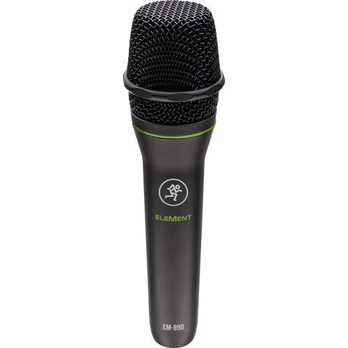 Mackie EM-89D Element Series Dynamic Vocal Microphone with Tripod Microphone Stand & XLR Cable Bundle
