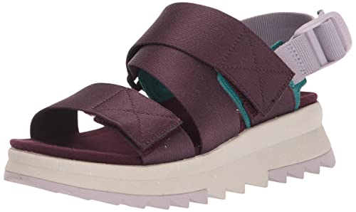 Merrell Women's Alpine Cush Backstrap Wedge Sandal, Burgundy, 7