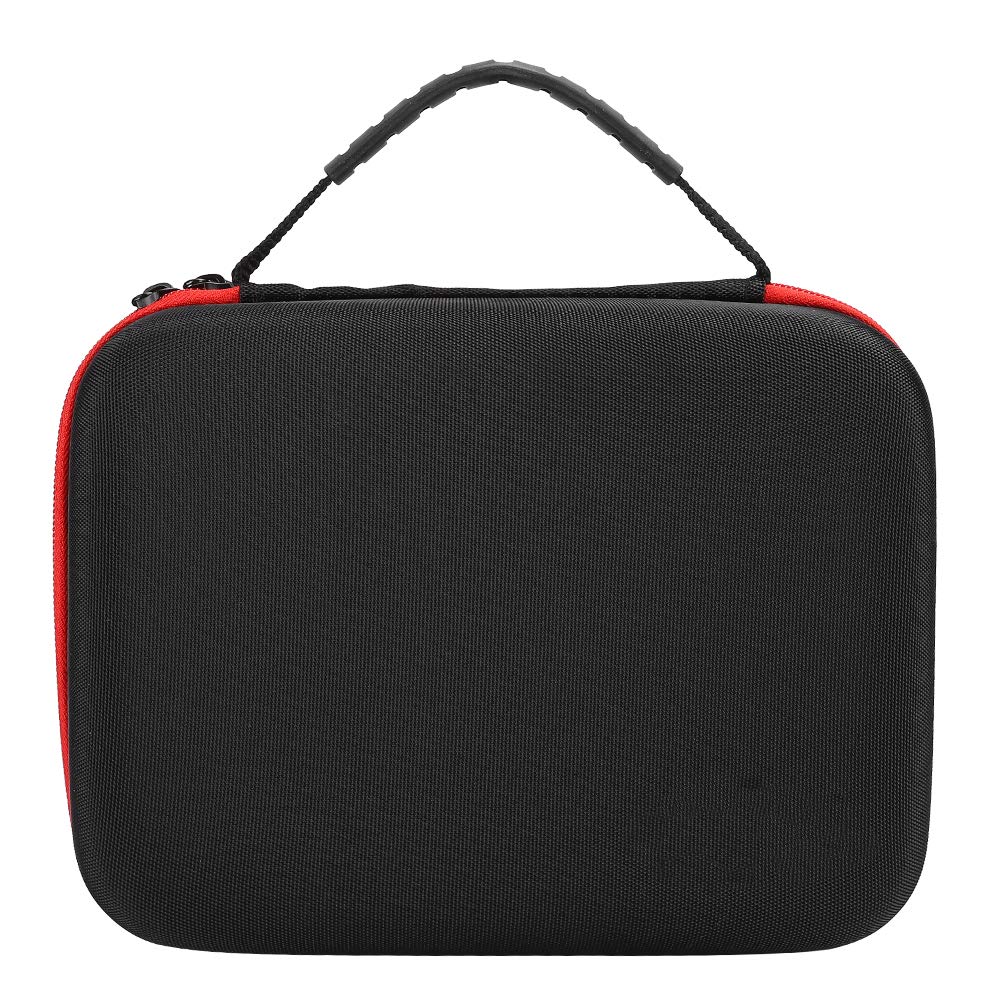 Hopcd VR Gaming Headset Carrying Case Nylon Hard Travel Case for Oculus Go VR Headset Protective/Collection Bag, with A Pocket for VR Controller(Black Red)
