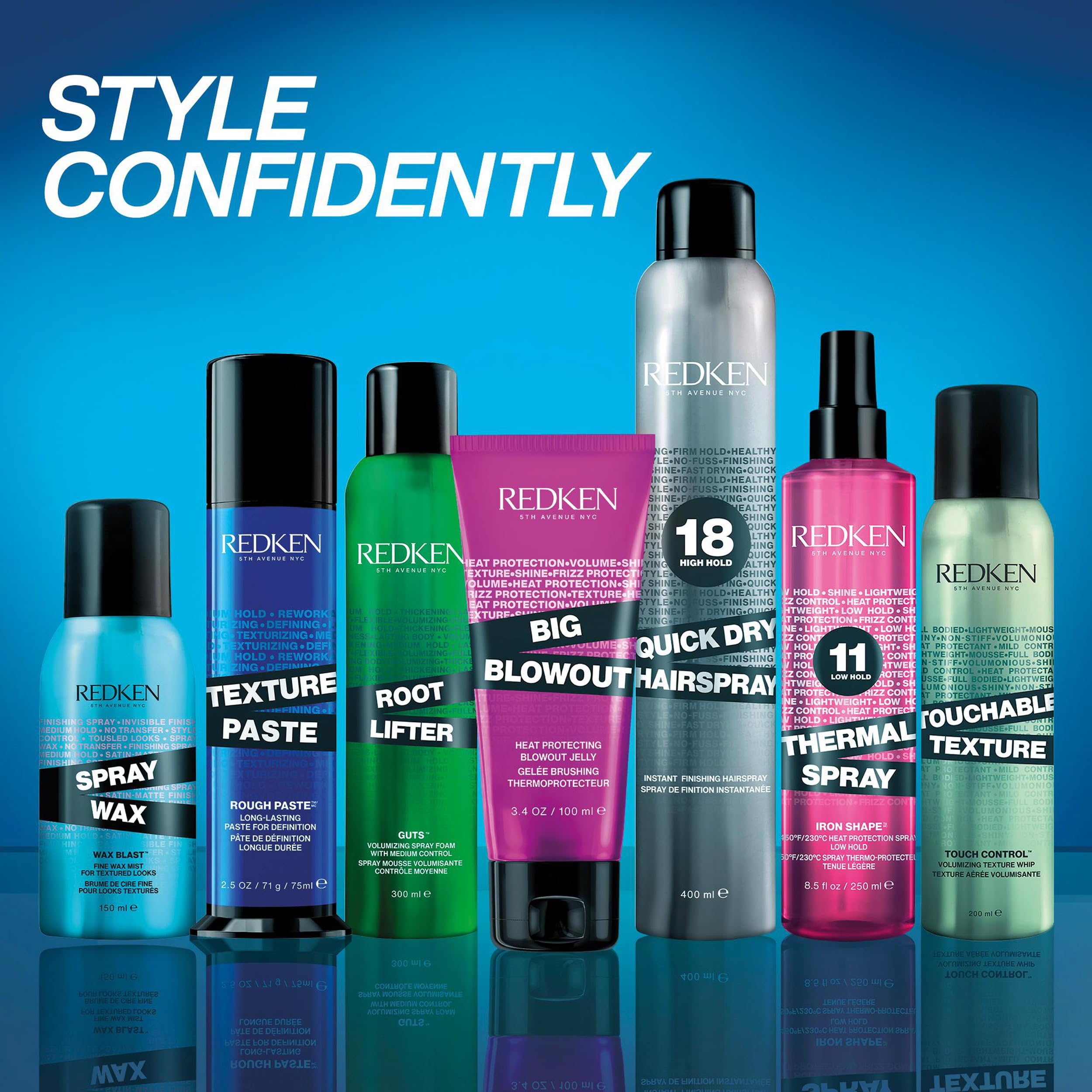 Redken Thermal Spray 11 Low Hold | Thermal Smoothing Holding Spray | For All Hair Types | Provides a Smooth, Silky & Frizz-Free Blow-Dry Finish | Mild Control | Protects Against Heat Damage | 8.5 Oz