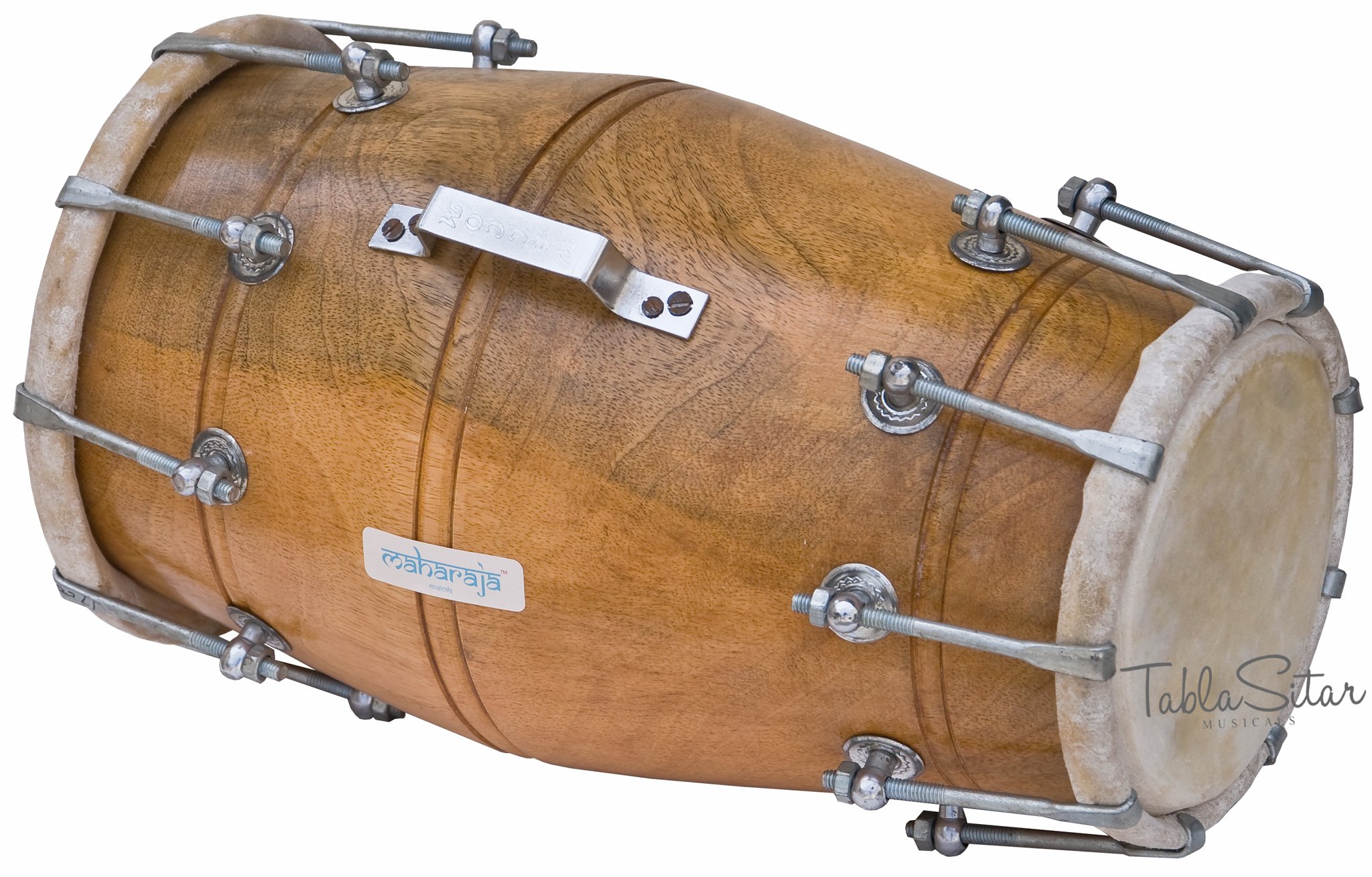 Maharaja Musicals Dholak Drum, Mango Wood, Bolt-tuned, Padded Bag, Spanner, Dholki Musical Instrument (PDI-104)