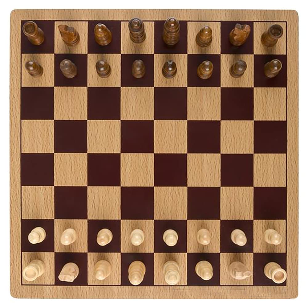 The Dreidel Company Classic Wooden Board Games, Great for Prizes, 10" (10" Wooden Checkers)