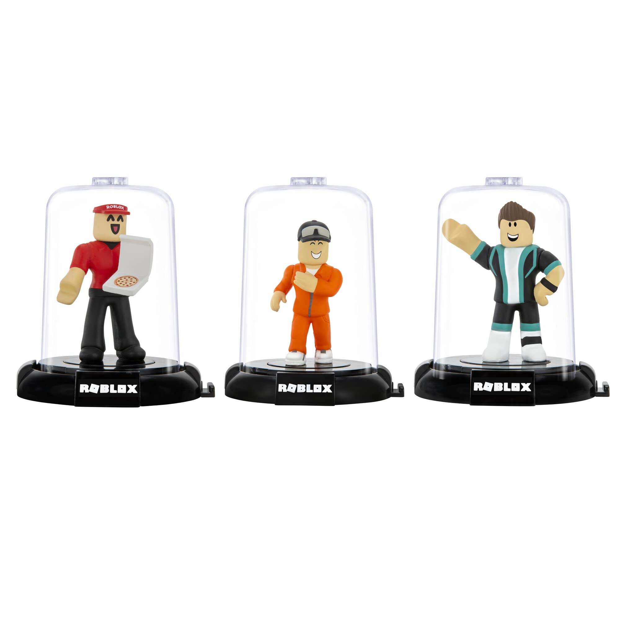 Roblox Action Collection - 15th Anniversary Domez Collectible Work at a Pizza Place: Pizza Delivery Guy, Welcome to Bloxburg: Tom, Jailbreak: Inmate 3-Pack [Includes 3 Exclusive Virtual Items]