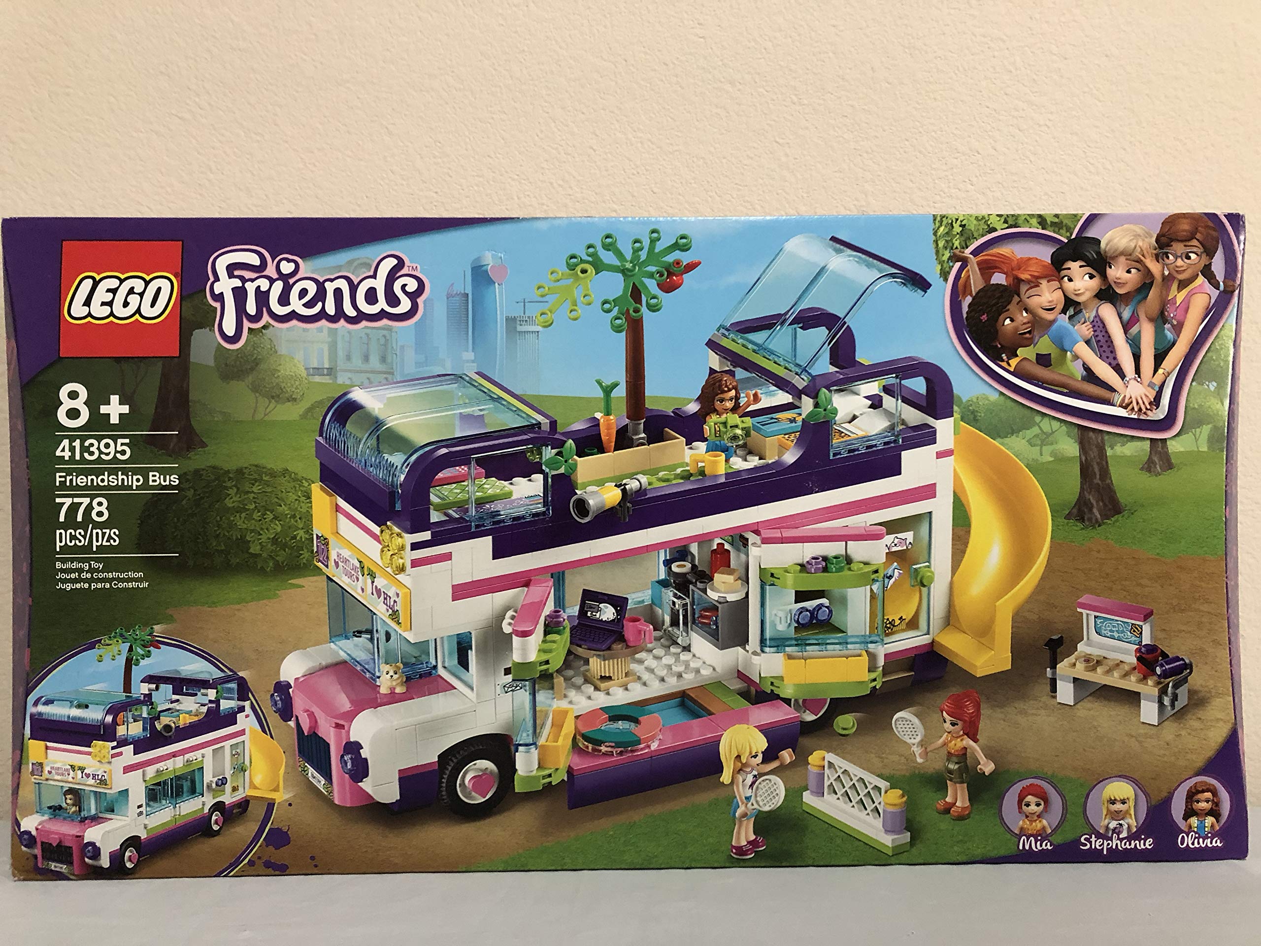 Lego Friends Friendship Bus 41395 Bundle with Lego Friends Nature Glamping 41392 Building Kit