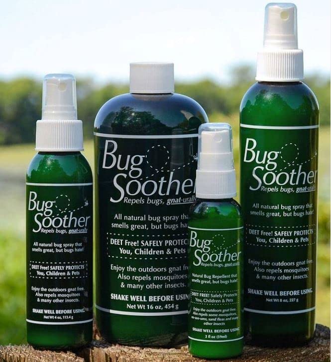 Bug Soother Spray Large Family Pack - Natural Insect, Gnat and Mosquito Repellent & Deterrent - Safe Bug Spray for Adults, Kids, Pets, & Environment - Made in USA