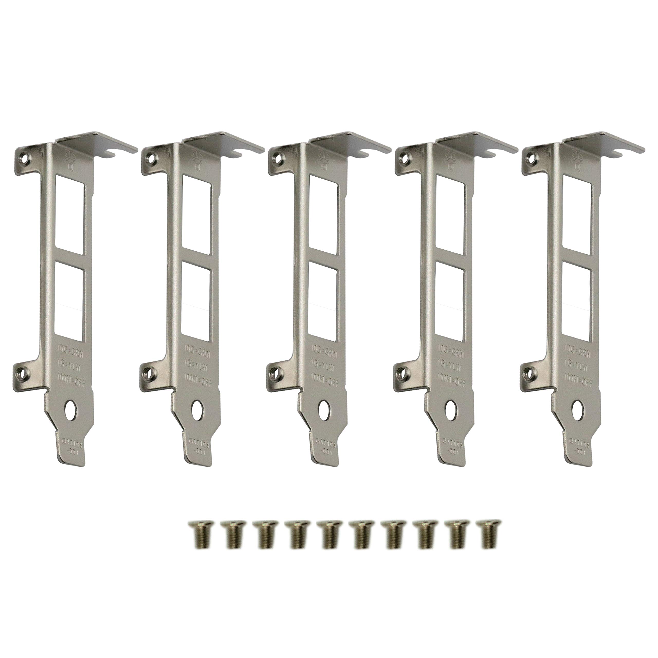 BestParts 5pcs Generic Low Profile Brackets for Intel X540-T2 X550-T2 with Screws