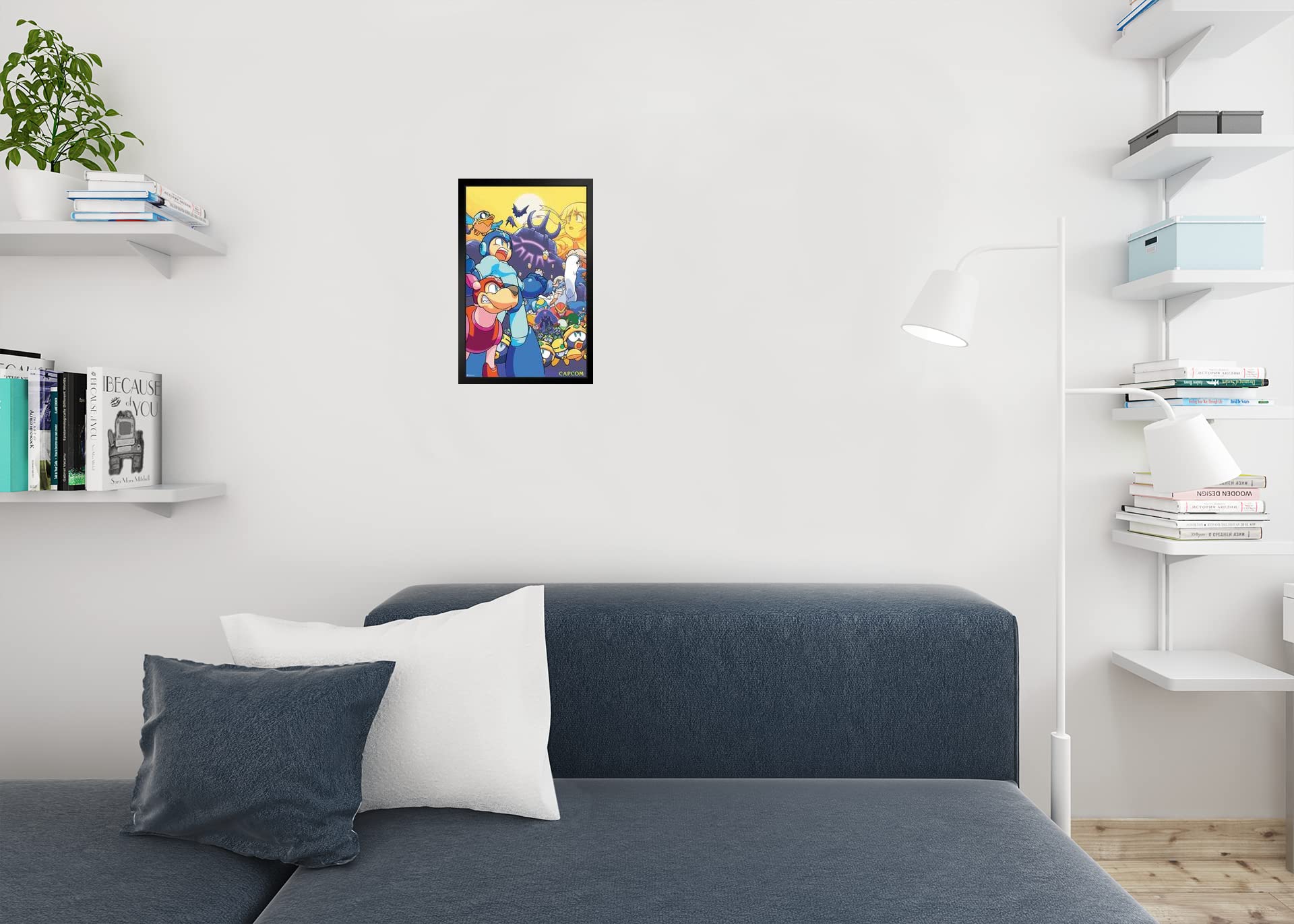 Poster Foundry Mega Man Video Game Video Gamer Classic Retro Vintage 90s Gaming Megaman Capcom Legacy Collection Megaman 11 Mega Man X Dr Wily Stand or Hang Wood Frame Display 9x13