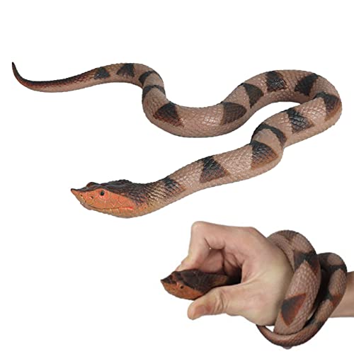 BEEBY Fake Snake Model - Scary Prank Snake Model,Snake Toy Agkistrodon Acutus Figure Practical Jokes for Halloween Prank Props Garden Yard Decoration
