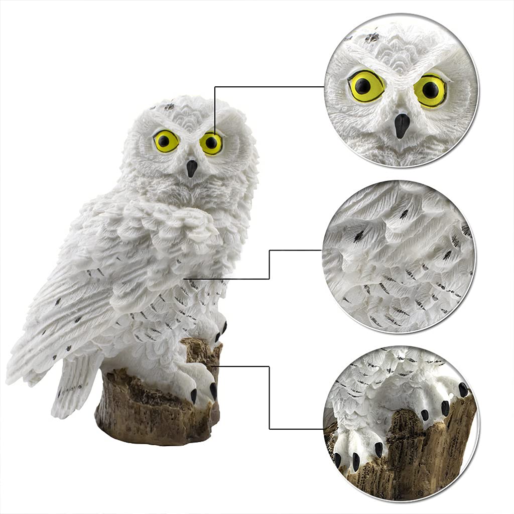 RTUGOVT Garden Solar Light Outdoor Decorative, Owl LED Waterproof Garden Stake Light Lawn Lamp, for Garden Yard Landscape Lighting(Brown/White)