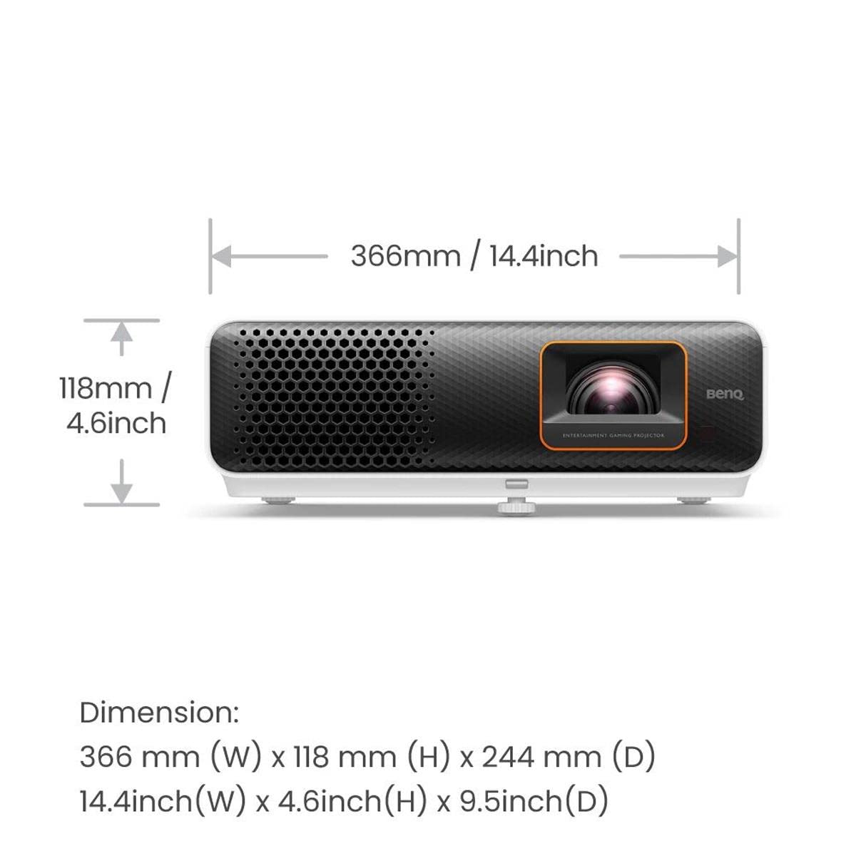 BenQ TH690ST 4LED Short Throw Gaming Projector | 1080p HDR | 2300lm | Game Mode for 8.3ms@120Hz Low Input Lag | Dual HDMI | S/PDIF | 5W*2 Speakers| 2D Keystone | 3D | PS5 | Xbox Series X & S (Renewed)