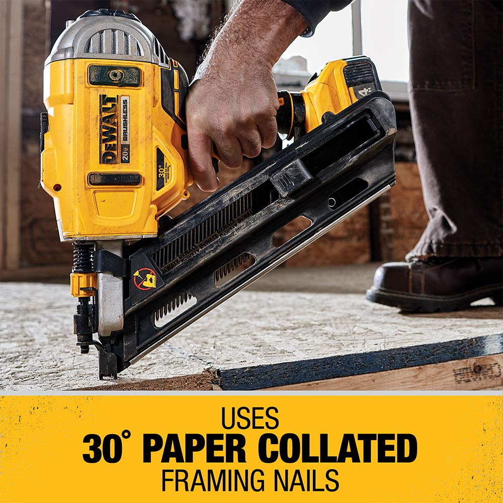 DEWALT 20V MAX* Framing Nailer Kit, 30-Degree, Paper Collated (DCN692M1)