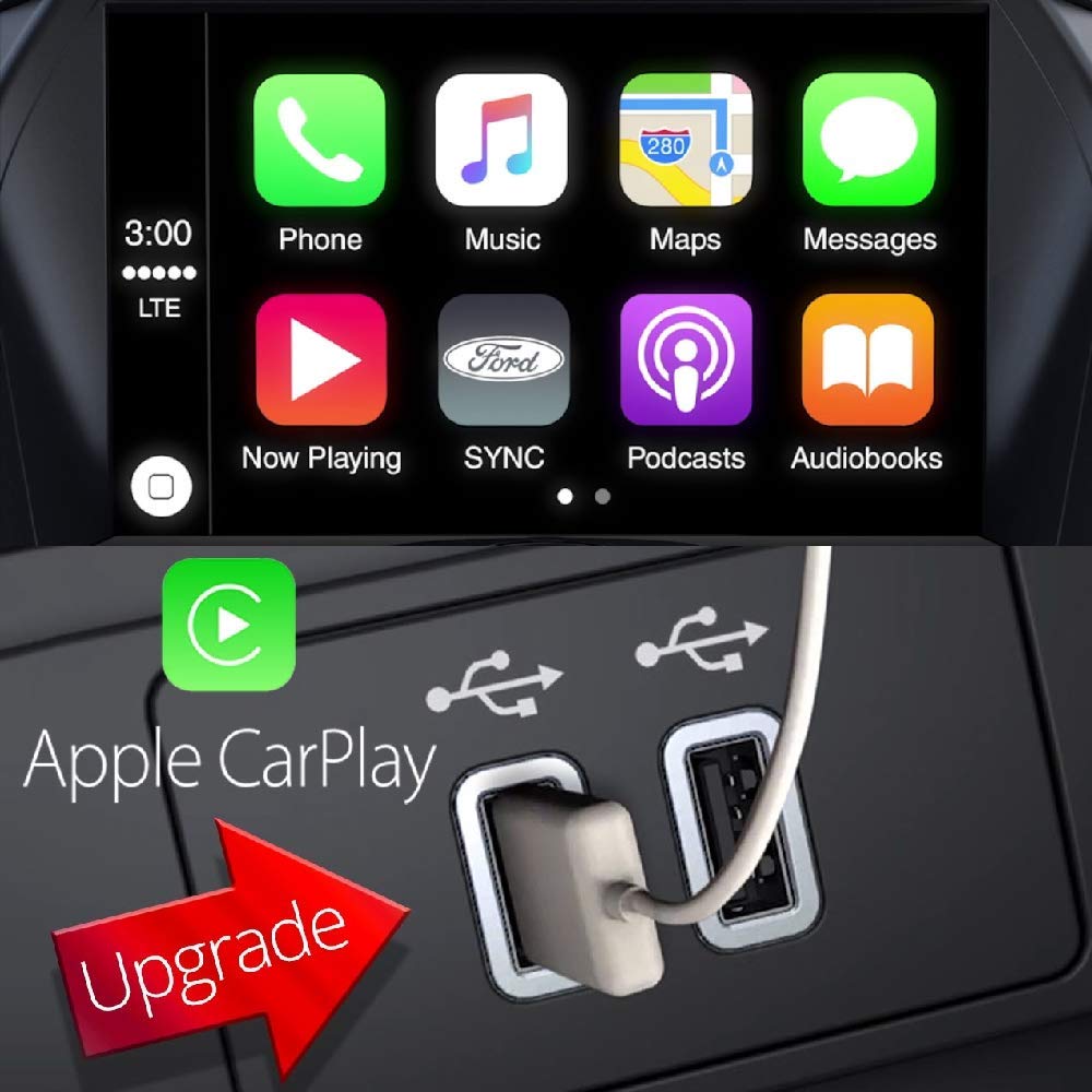Bestycar Genuine Dual USB Interface Moudule Compatible for Ford CARPLAY SYNC 3 Only HC3Z-19A387-B Blue