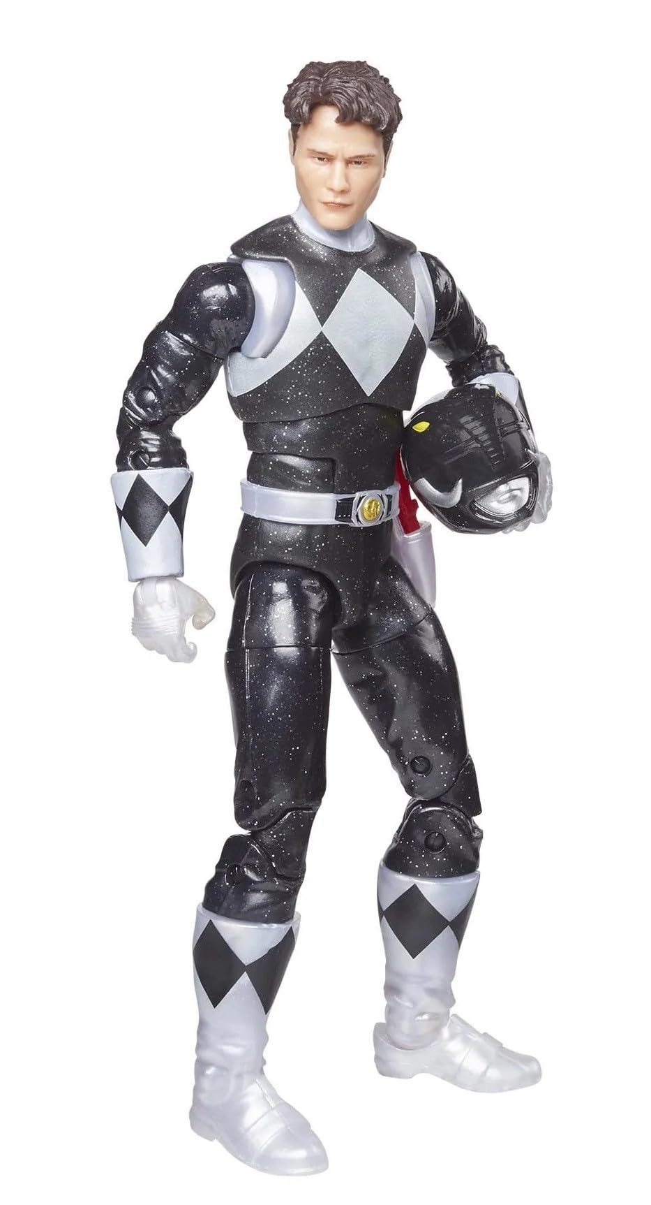 Power Rangers Lightning Collection 6-Inch Mighty Morphin Metallic Black Ranger Collectible Action Figure Toy with Accessories F2352