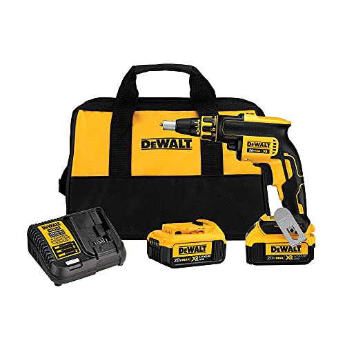 DEWALT 20V MAX* XR Drywall Screw Gun, Brushless, 4.0-Amp Hour (DCF620M2)