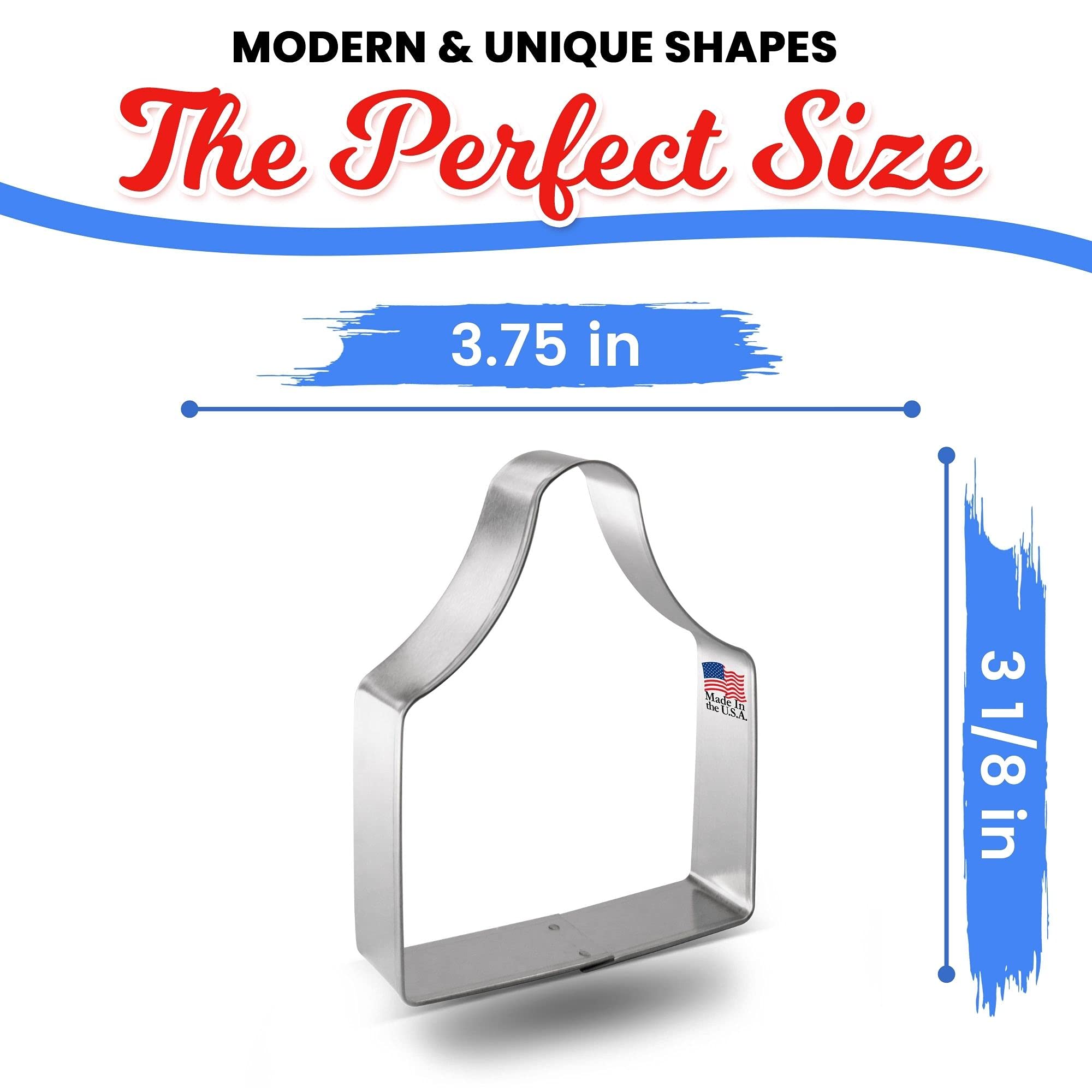 Bread Board Cookie Cutter 4 Inch β Made in the USA β Foose Cookie Cutters Tin Plated Steel β Ear Tag Cookie Mold