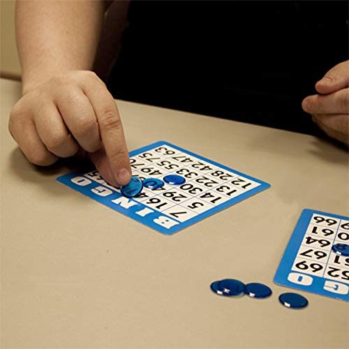 Royal Bingo Card and Chips Expansion Pack for 100 People - 100 Playing Cards, 1,000 Mixed Bulk Bingo Chips Translucent Colors