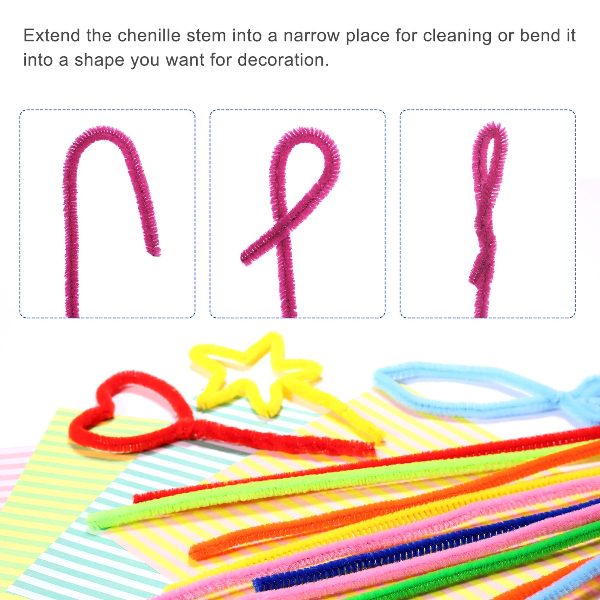 MECCANIXITY Pipe Cleaners Chenille Stems 30cm/12 Inch for DIY Art Creative Crafts Decorations, Beige Pack of 200