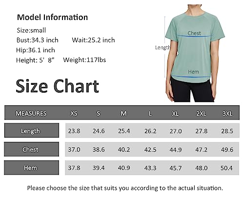 Dragon Fit Lightweight Workout Tops for Women Short Sleeve Crew Neck Yoga Shirts Casual Athletic T-Shirts