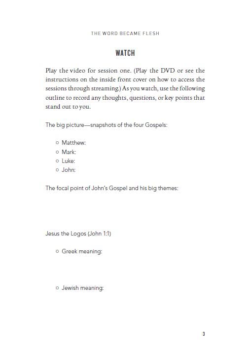 John Study Guide with DVD: Life in His Name (40 Days Through the Book)