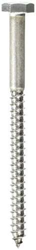 The Hillman Group 832014 1/4 x 3-1/2-Inch Stainless Steel Hex Lag Screw, 25-Pack, 3.5 inches, No Color