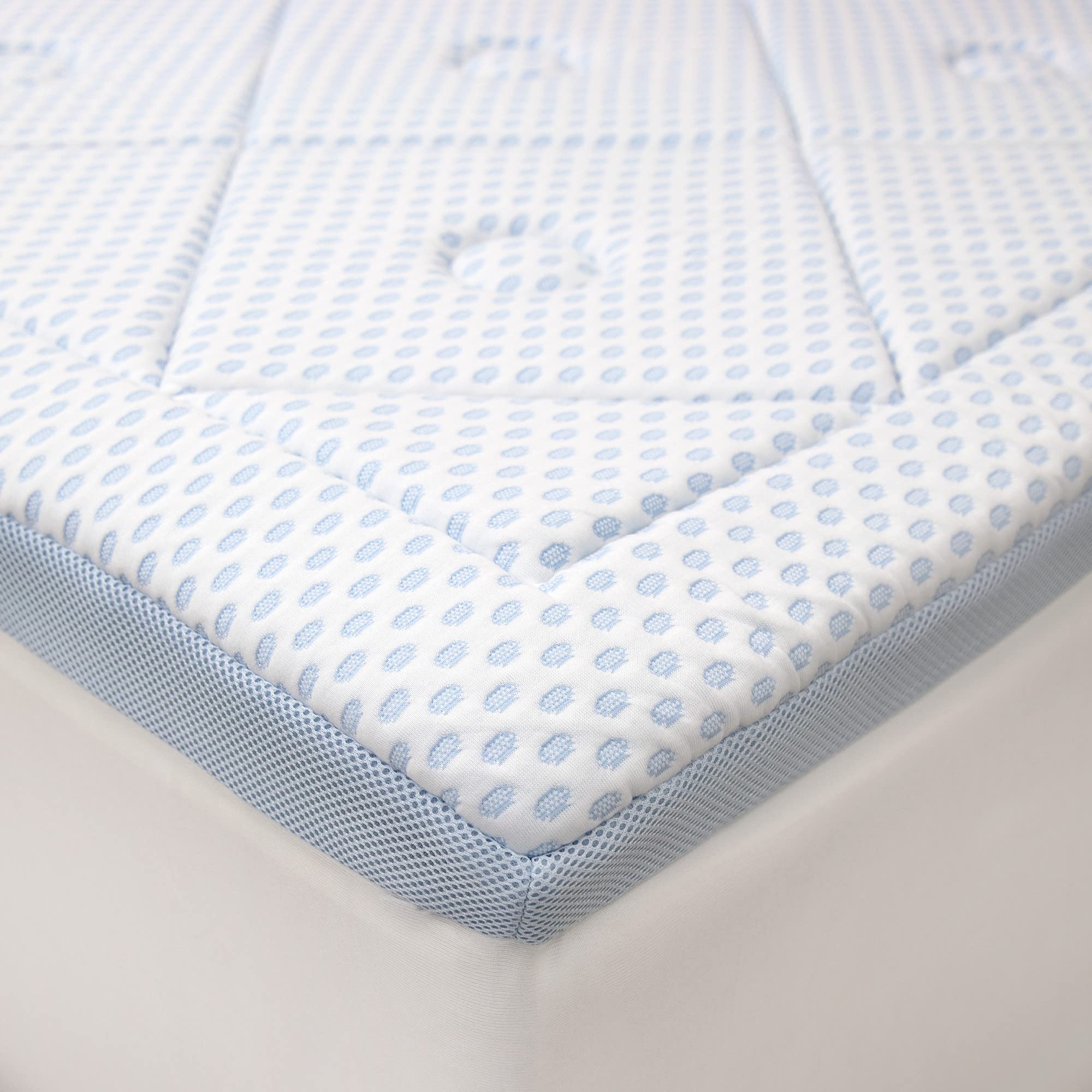 SensorPEDIC SensorCOOL 3-Inch Quilted Gel-Infused Memory Foam Bed Topper, King, White
