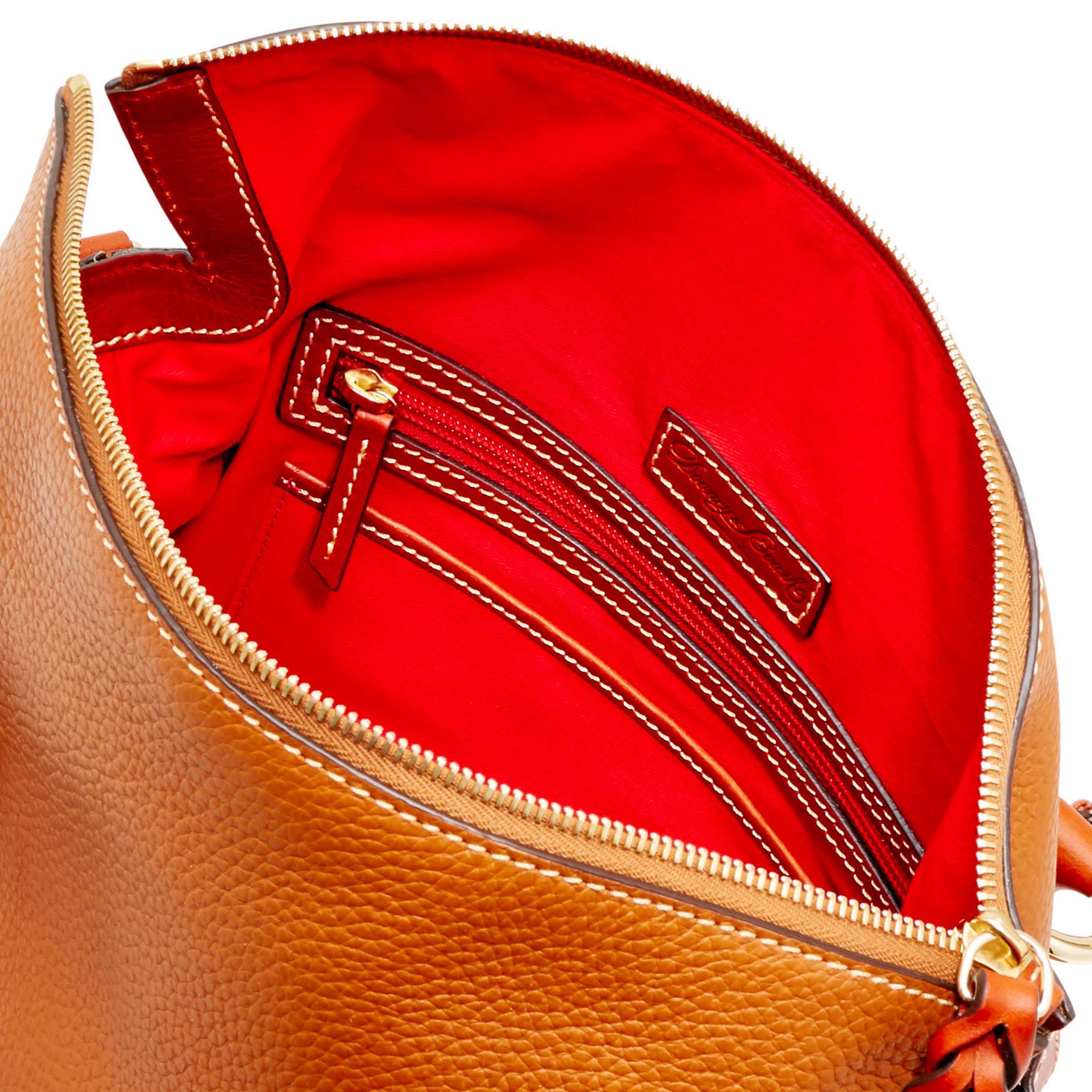 Dooney & Bourke Handbag, Pebble Grain Large Satchel - Brown