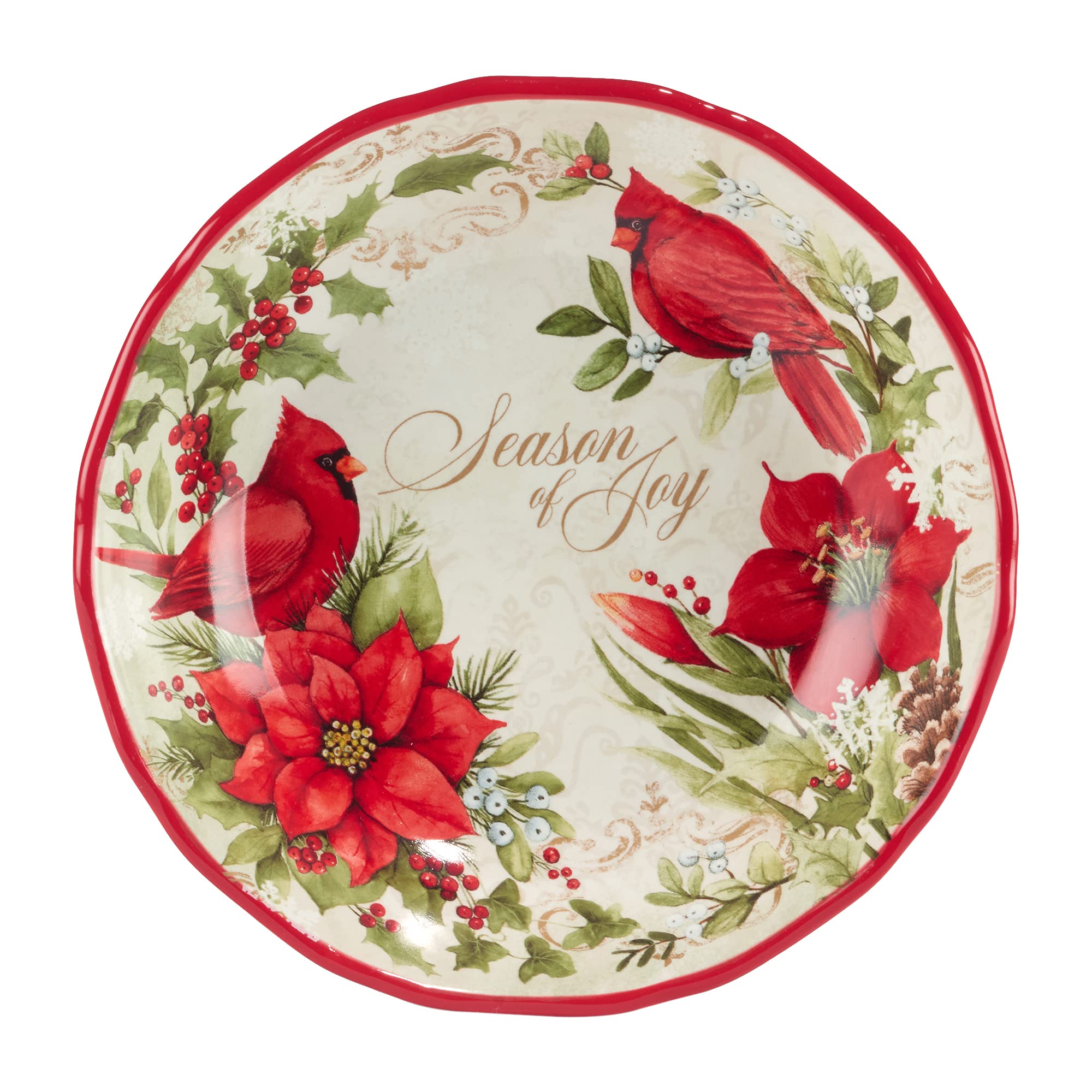 Certified International Winter's Medley 8" Soup/Cereal Bowls, Set of 4