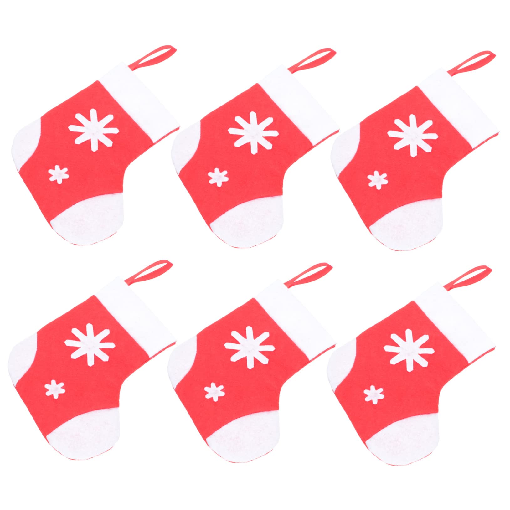 BESTOYARD 6pcs Cutlery Bag Cutlery Set Christmas Cutlery Bags Xmas Party Decoration Dinning Table Decor Red Table Decor Christmas Silverware Fork Spoon Holder Cutters Forks Covers Mini