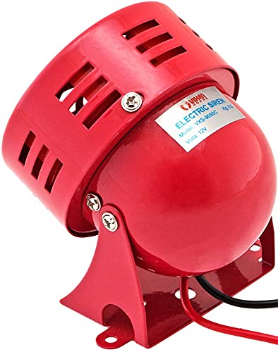 Vixen Horns Loud Electric Motor Driven Horn/Alarm/Siren (Air Raid) Small/Compact Red 12V VXS-9050C