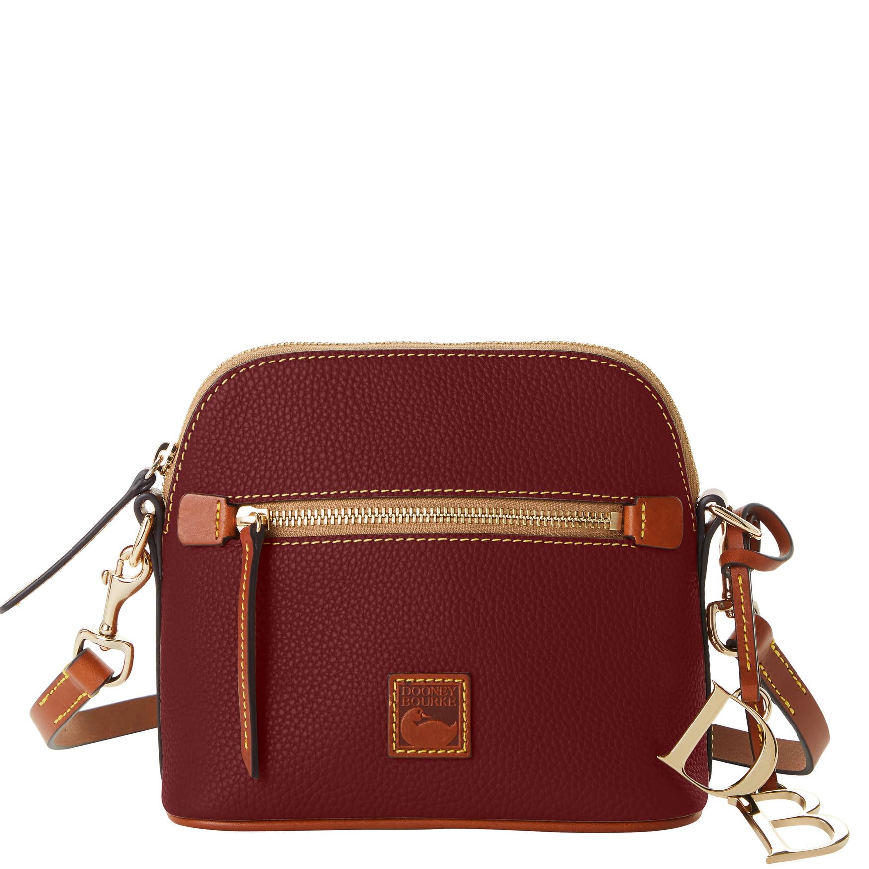 Dooney & Bourke Handbag, Pebble Grain Domed Crossbody - Brown