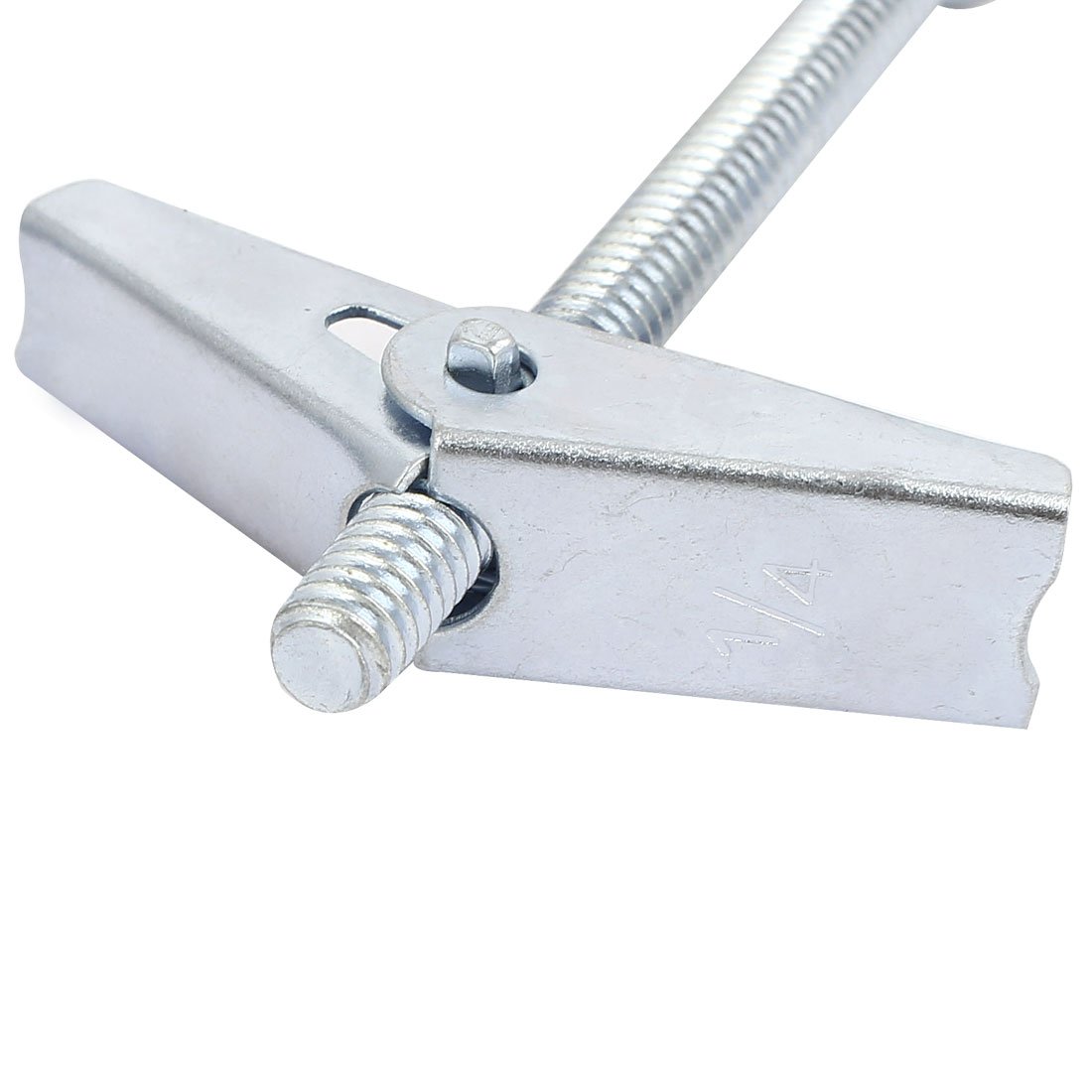 uxcell 1/4-inch x 3-inch Male Thread Spring Loaded Hollow Wall Round Head Toggle Bolt 10pcs