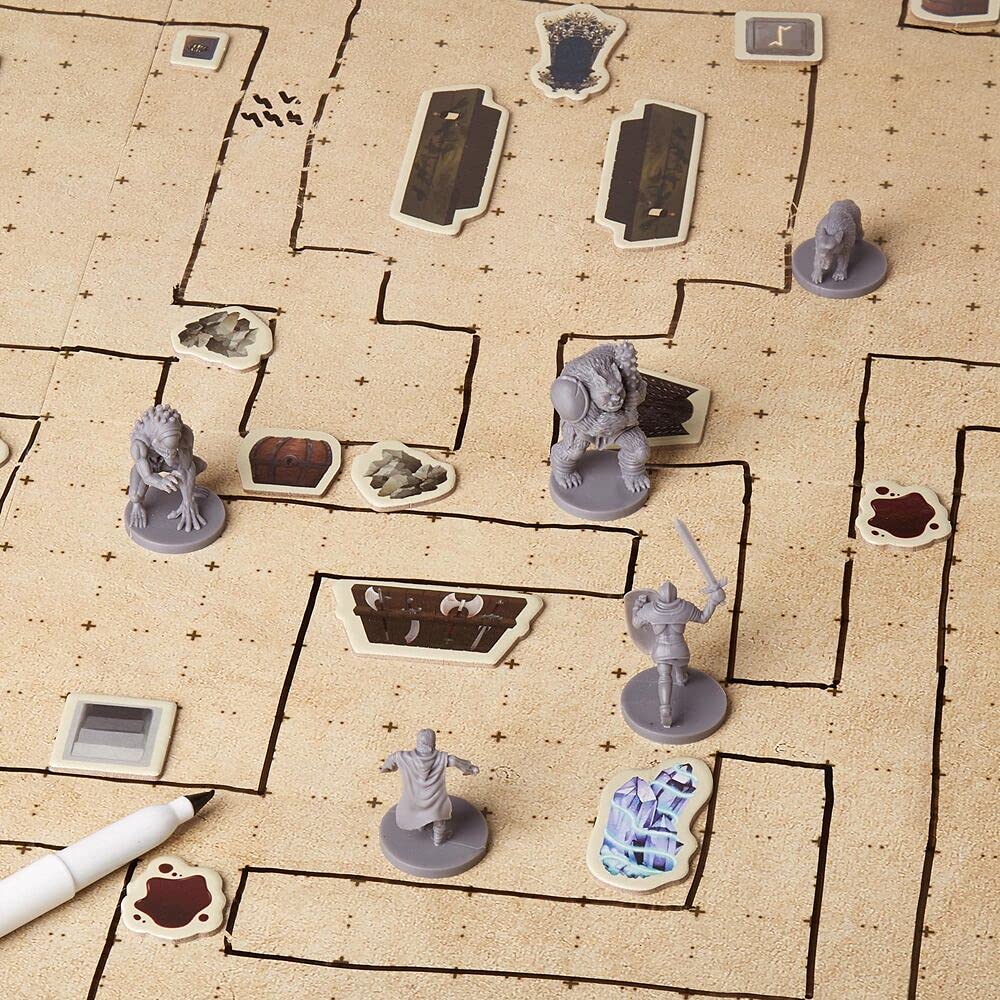 The Master's Atlas: Adventures Blank/Parchment Tabletop RPG Game Board - 26" x 26" Reusable Double-Sided Board Mat for Creating D&D & TTRPG Maps β Customizable GM Accessories for Role Playing Gaming