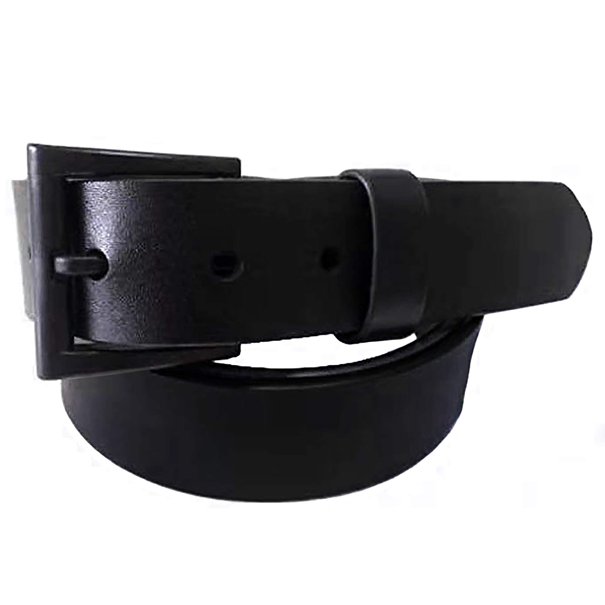 Beep Free 1 3/8" Strap Leather Belt | Black | 30-32 | Airport Friendly | Metal Free