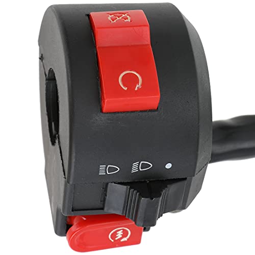 FVRITO Left Starter Kill Light Switch Ignition Key Switch Spark Plug for 50cc 70cc 90cc 110cc 125cc TaoTao RoKeta Coolster Roketa Sunl RPS ICEbear JCL Yamoto Jetmoto Kazuma Chinese ATV Quad 4 Wheeler