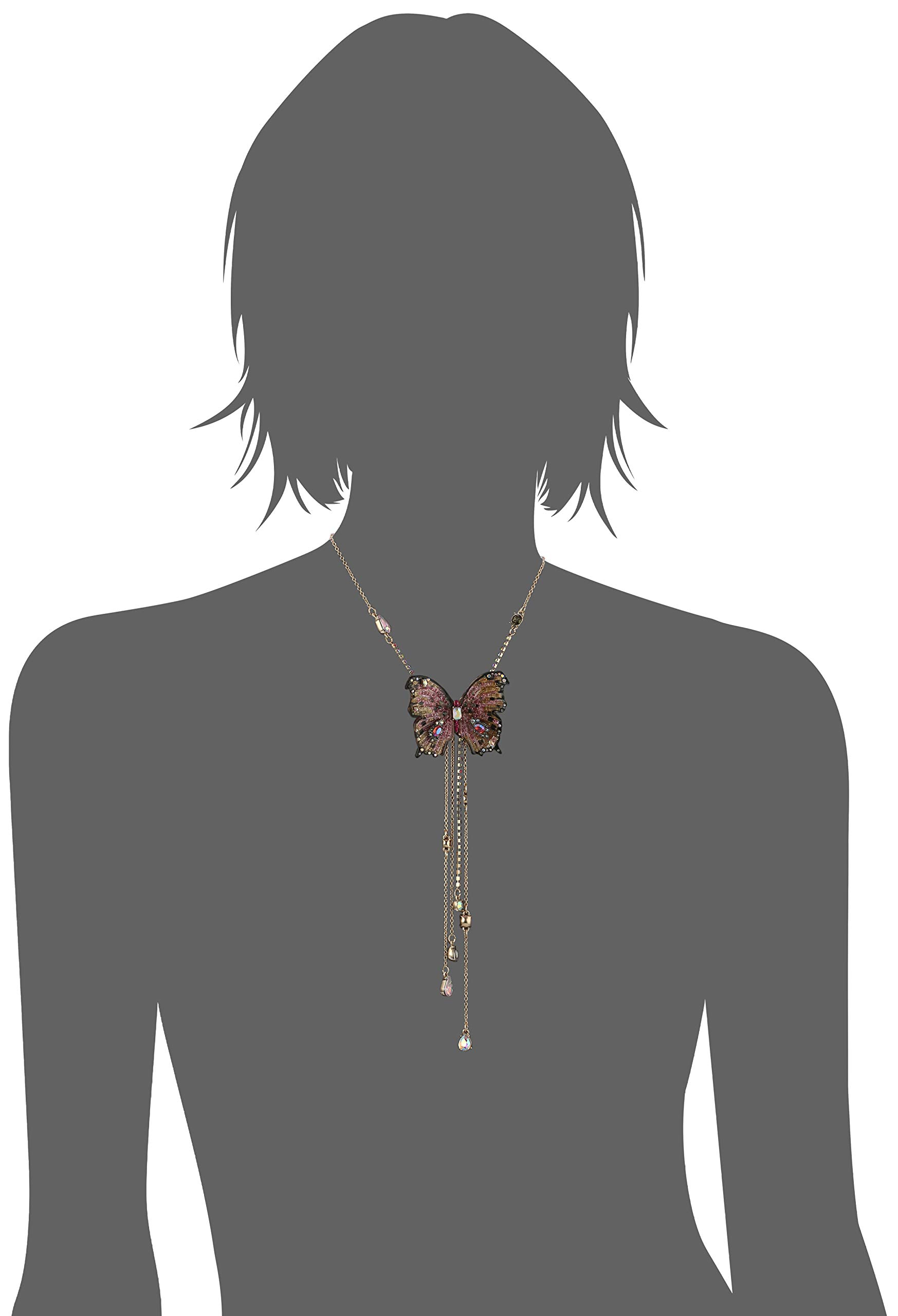 Betsey Johnson Gold Butterfly Y-Shaped Necklace