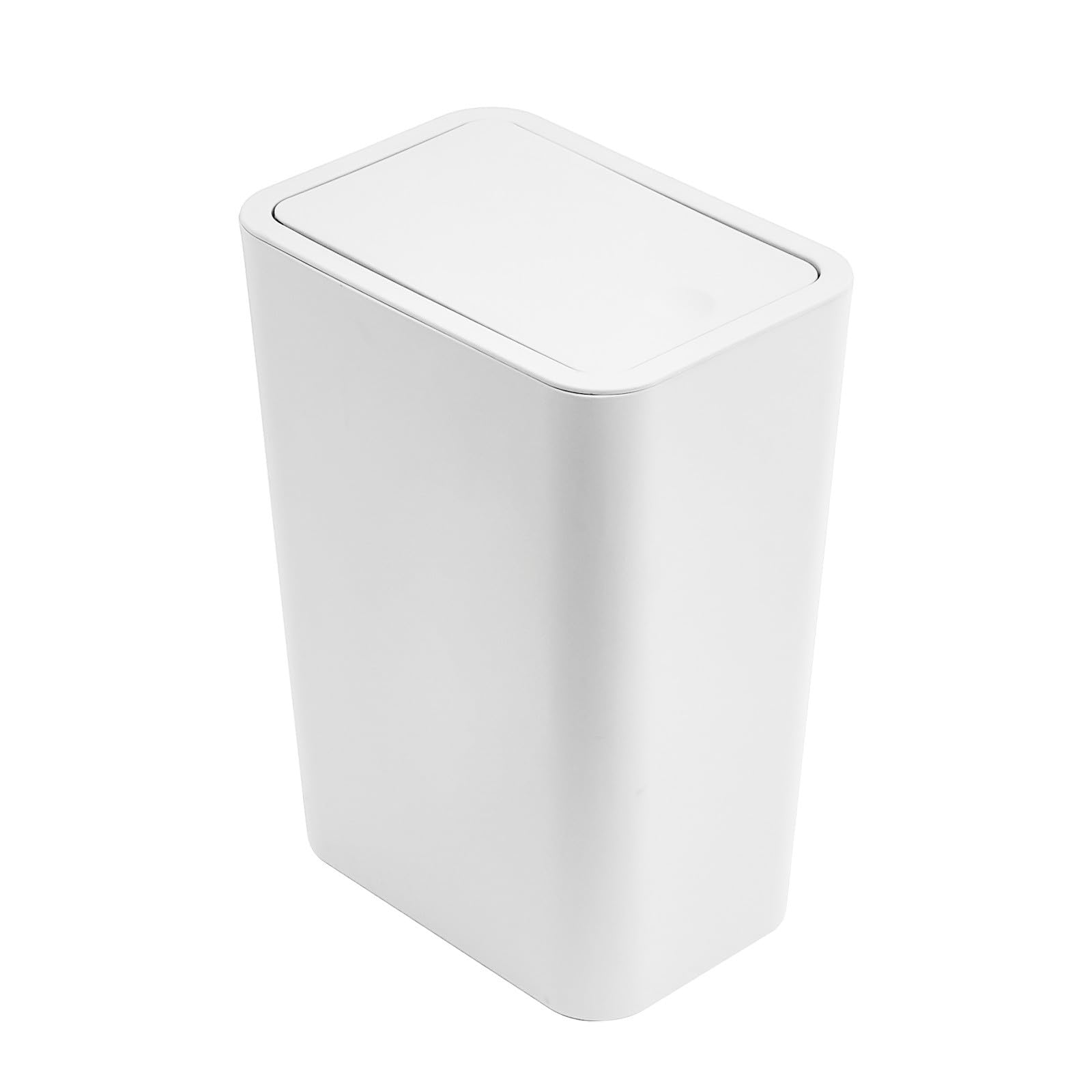 CENGNIAN Bathroom Trash Can with Lid, Small Garbage Can with Press Lid, Plastic Wastebasket with Popup Lid for Toilet, Office, Bedroom, Living Room